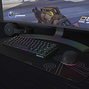 DIERYA Gaming Mouse Pad, Large Durable Suitable Size Mousepad, Non-Slip Rubber Base Computer Soft Keyboard Pad Mat(31.3X 11.9in)