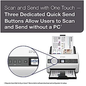 Epson DS-730N Network Color Document Scanner, 100-page Auto Document Feeder (ADF), Duplex Scanning