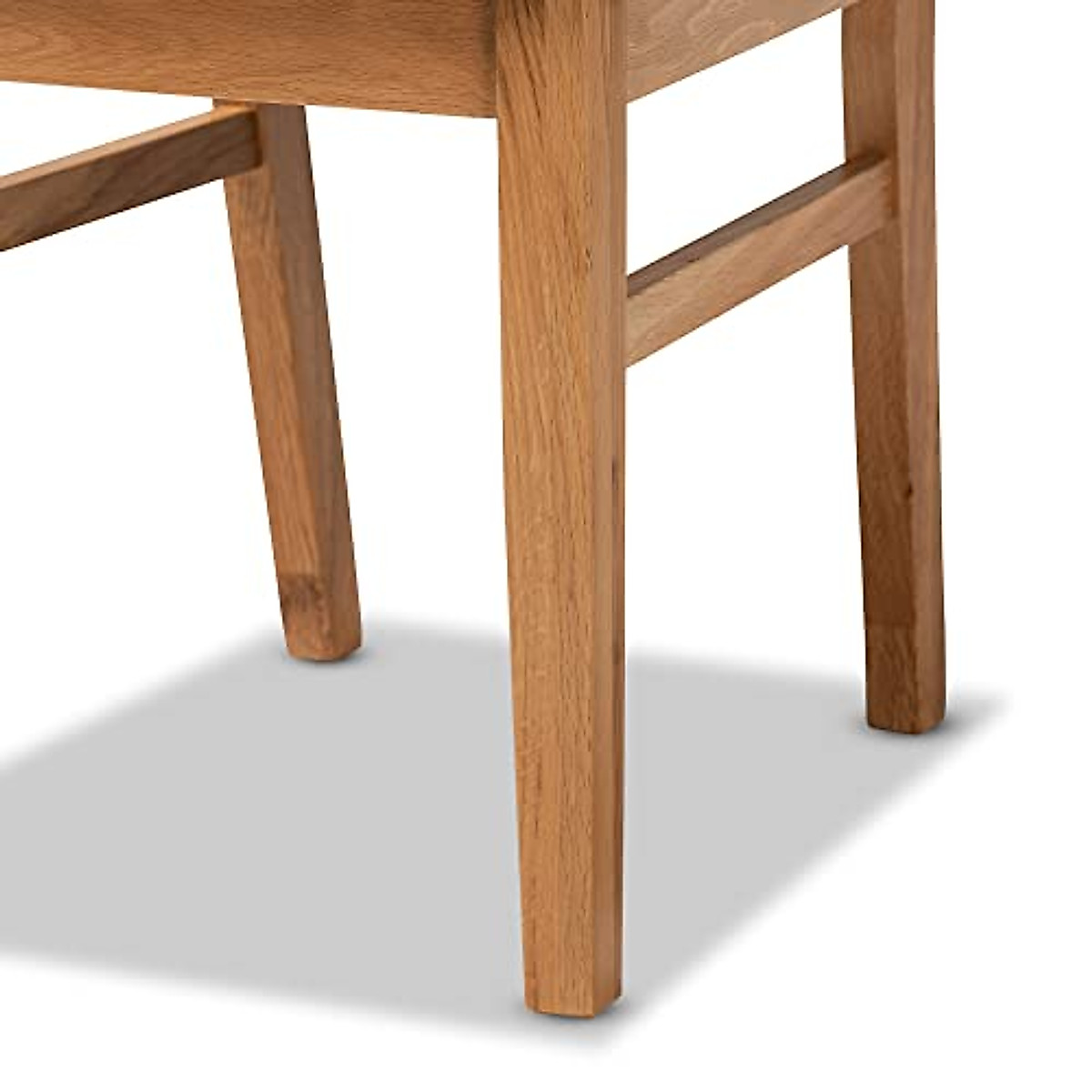 Baxton Studio Idris Dining Chairs, Black/Oak Brown