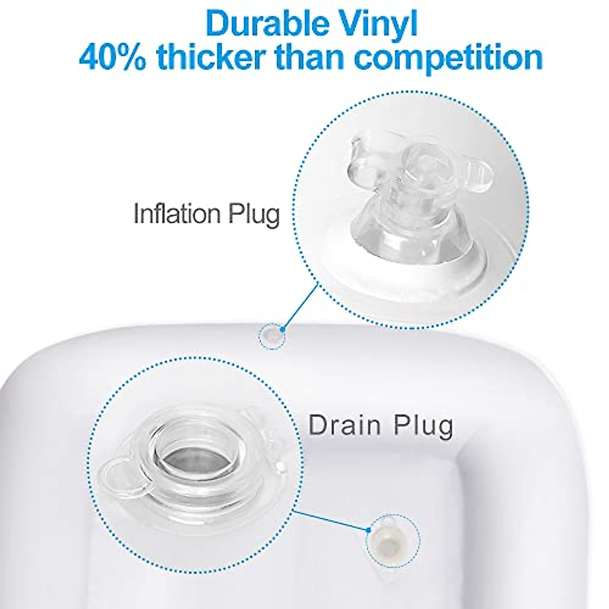 Jasonwell Inflatable Serving Bars Ice Buffet Salad Serving Trays Food Drink Holder Cooler Containers Indoor Outdoor BBQ Picnic Pool Party Supplies Luau Cooler w Drain Plug