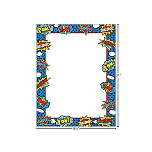 Teacher Created Resources Superhero Computer Paper (5629) 8.5 inches X 11 inches