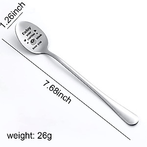 Enjoy Your Coffee Spoon Gift for Best Friends Boyfriend Husband Anniversary Birthday Gifts for BFF Bestie Funny Coffee Stir Spoons Gift for Coffee Lovers Women Men