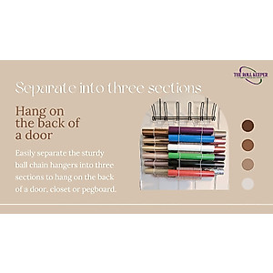 The Roll Keeper, Vinyl Roll Holder and Craft Room Organizer, Hanging Adjustable Rack, Diamond Painting Accessories ,Closet, Door and Wall Mount, Holds 24 Roll (White, Holds 24)