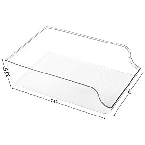 4 Pack Wide Water Bottle Storage Organizer, Soda Can Holder and Dispenser for Cabinets, Pantry, Refrigerator and Freezer