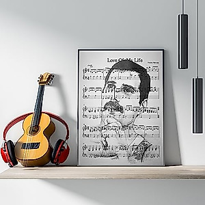 Love Of My Life - Freddie Mercury Music Wall Decor, This Song Lyrics Music Poster Print Is A Great Wall Art For Home Decor, Bedroom Decor, Office Decor, or Dorm Room Decor Aesthetic, Unframed - 8x10