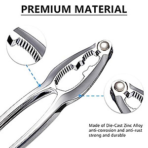 Crab Leg Crackers and Tools - 7 Piece Seafood Tools Upgrade Stainless Steel Lobster Crackers and Picks Set