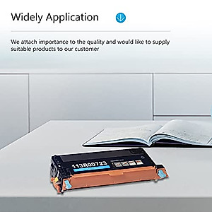 2-Pack (Cyan) Compatible Phaser 6180, 6180N, 6180DN, 6180MFP-D, 6180MFP-N Printer Toner Cartridge High Capacity Replacement for 113R00723 Toner Cartridge