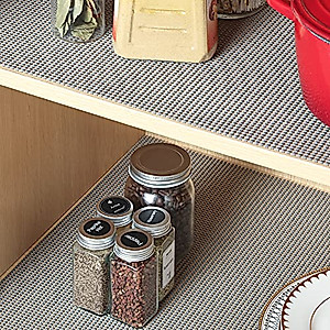 BAKHUK Grip Shelf Liner, Non-Adhesive 12 Inch x 25 Feet Cabinet Liner Durable Organization Liners for Kitchen Cabinets Drawers Cupboards Bathroom Storage Shelves (Gray)