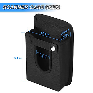 2 Way Barcode Scanner Holster, Rugged Vertical Carrying Case Pouch for Zebra TC75x, TC75, TC70x, TC70, TC72, TC77, M60, MC65, MC67 fit for Handheld Grip Cover with Metal Clip & Belt Loops
