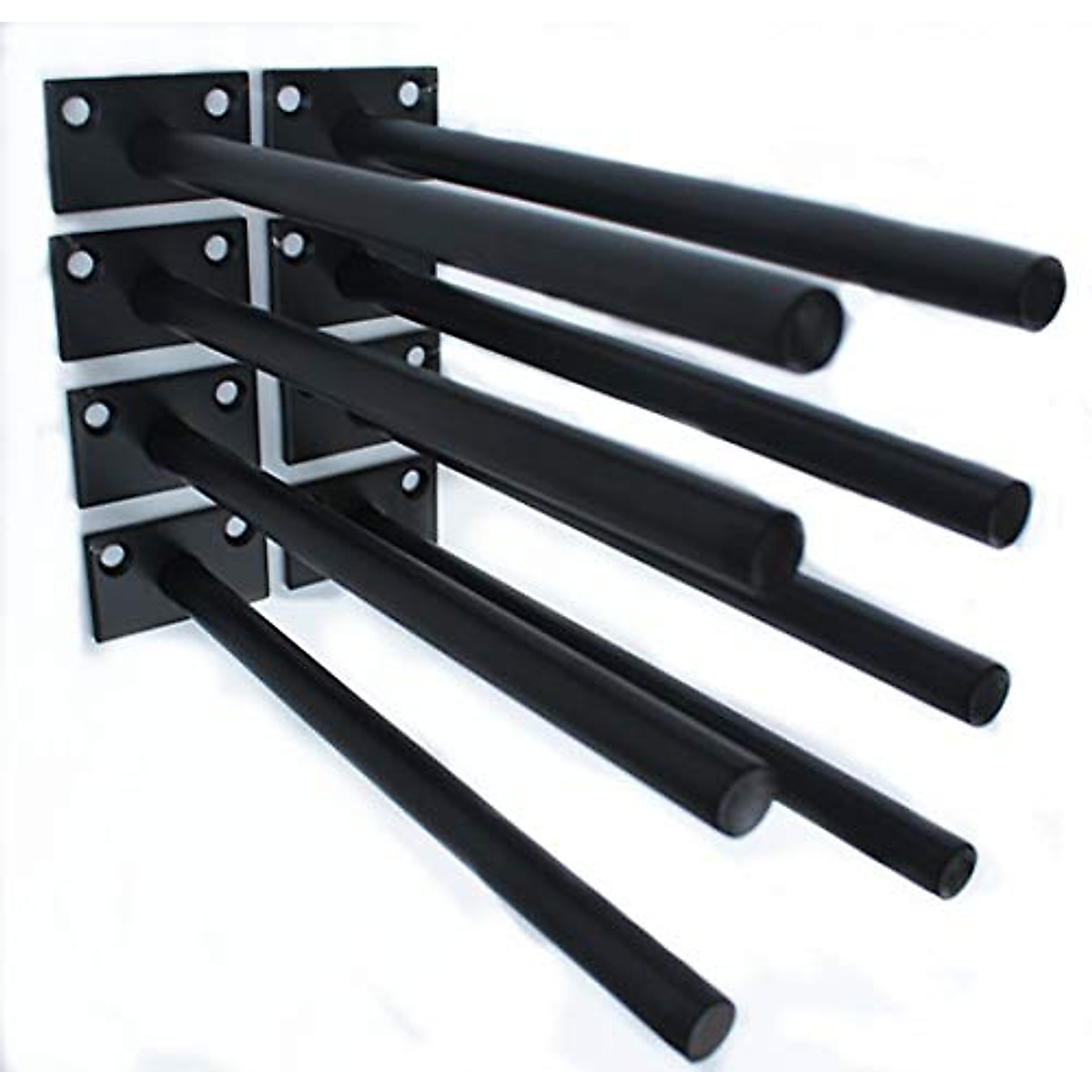 8" Black Steel Floating Shelf Brackets - Strong & Stylish
