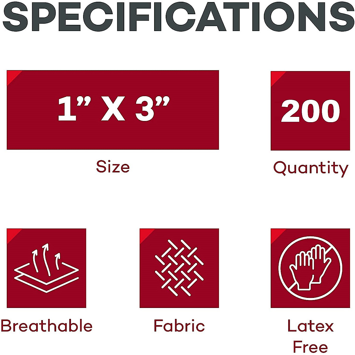 Dealmed Sheer Plastic Flexible Adhesive Bandages – 100 Count (2 Pack) Bandages with Non-Stick Pad, Latex Free, Wound Care for First Aid Kit, 1" x 3"