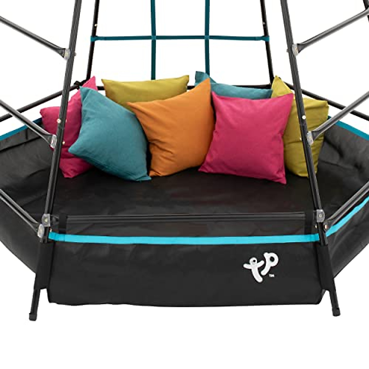 TP Toys UFO Explorer Jungle Gym | Outdoor Play Structure for Kids Combines Kids Climber with Play Pit and Upper Level Fort | Active Backyard Fun for Kids Ages 3-8.