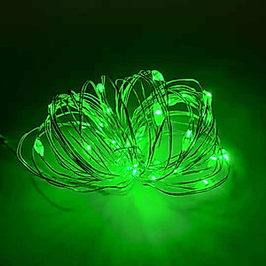 yongzhenlite 4 Pack Battery Operated Fairy Lights with Timer, Led Mini Lights for Christmas and Halloween Lighting Decoration, 6 Hours ON/18 Hours Off,30 Count LEDs,10 Feet (Green)