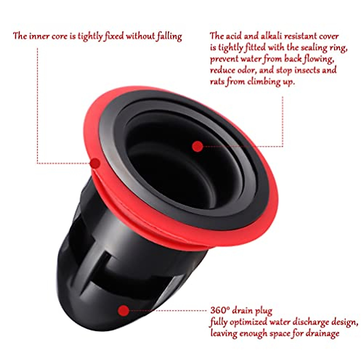 MAGICLULU 4pcs Shower Floor Drain Backflow Preventer One Way Drain Valve Sewer Core Odor- Resistant Floor Plugs for Home Kitchen Bathroom