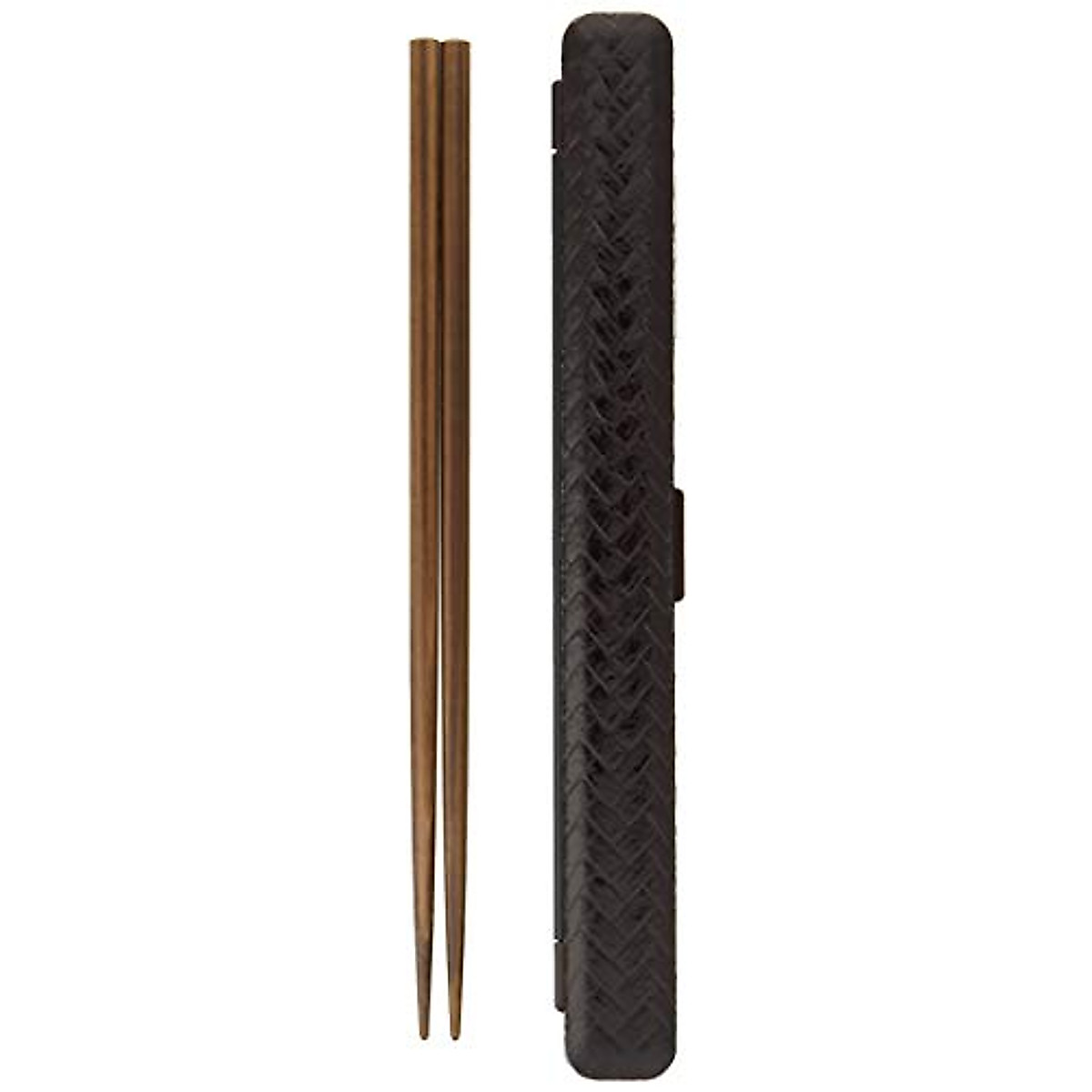Tatsumiya Hakoya Chopsticks Case Set, Made in Japan, 9.1 inches (23.0 cm), Hydrangea Bule, Brown