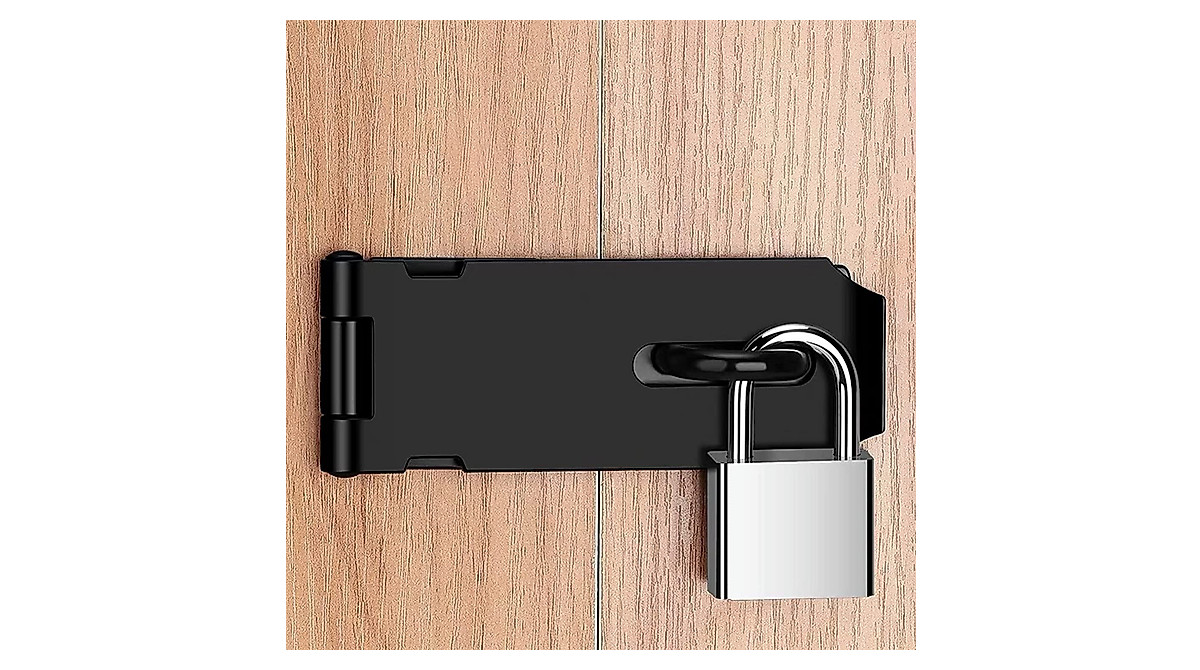Stainless Steel 4-Inch Padlock Hasp for Doors & Cabinets | Secure & Durable