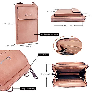 TSNSOEEO Small CrossBody Cell Phone Purse Wallet, Mini Shoulder Bags for Women Wide Straps