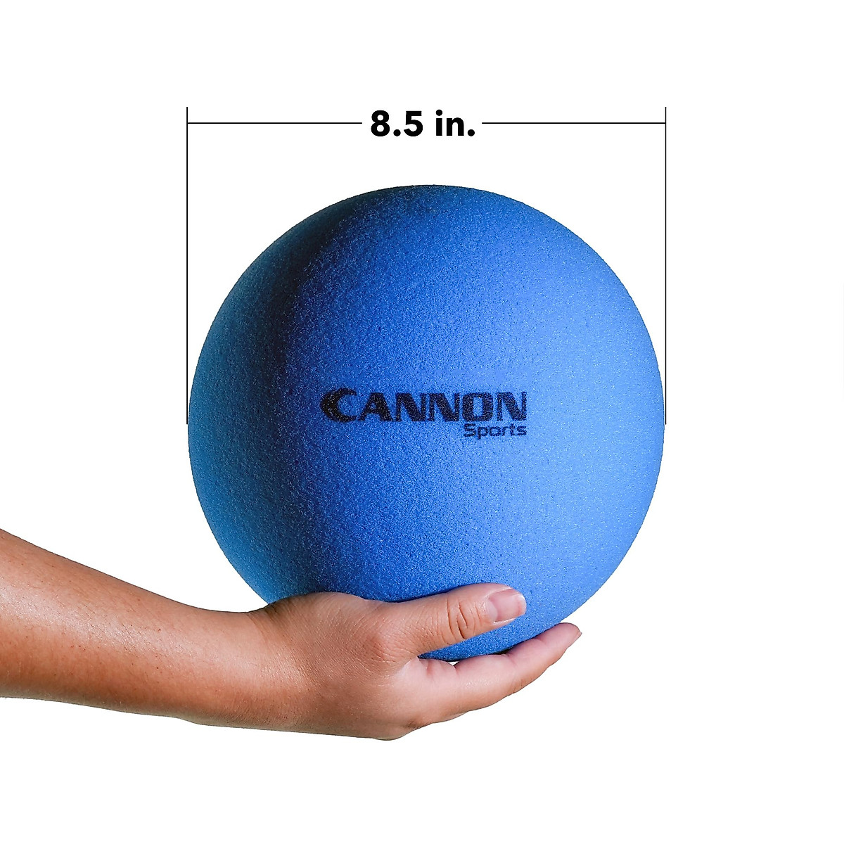 Cannon Sports Uncoated Foam Ball, Medium Density, Soft and Lightweight (Blue, 8.5 Inch)