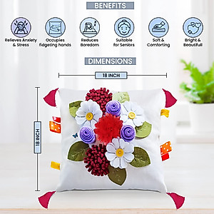 Modisso Sensory Pillow Cover. Fidget Blanket for Dementia. Dementia Products for Elderly and Alzheimers Activities. for Comfort and Anxiety Relief.