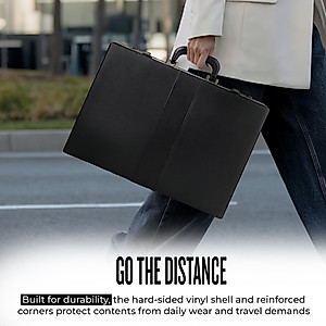 Solo Grand Central Attaché Briefcase with Combination Locks, Black