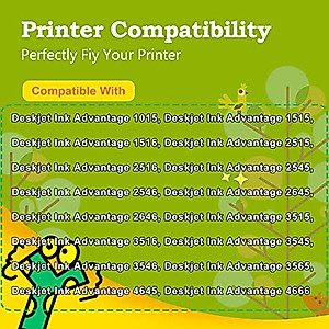 YATUNINK Remanufactured Ink Cartridge Replacement for HP 662XL HP 662 Ink Cartridges Black and Color Combo Pack Show Ink Level for Deskjet 1015 1515 1516 2515 2516 Deskjet 4645 4666 Printer Ink(2Pack)