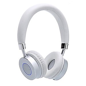 Contixo KB-200 Premium Kids Headphones with Volume Limit Controls (Max 85dB), Bluetooth Wireless Headphones Over-The-Ear with Microphone (White) - Best Gift