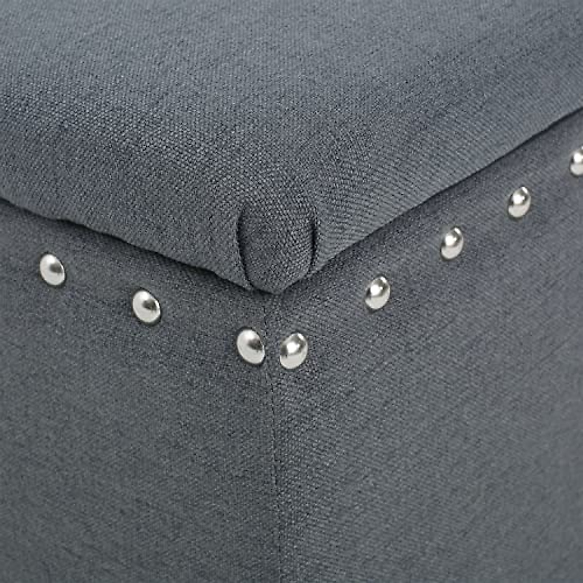 Christopher Knight Home Tatiana Fabric Storage Ottoman, Charcoal