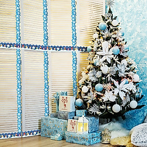 63ft Winter Bulletin Board Borders Snowman Bulletin Board Decorations Christmas Border Paper Holiday Borders Snowflake Xmas Tree Wave Trim Border for School Classroom Office Party (Vivid Style)