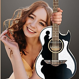 H. Jimenez, 7-String Acoustic-Electric Guitar, Ambidextrous, Black (LBQ4EBT)