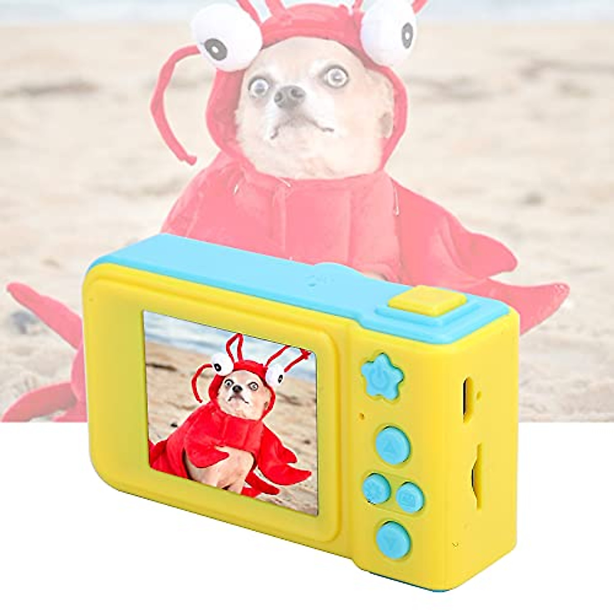 Kids Digital Dual Camera, HD Digital Video Camera Toy Little Kids, for Leisure and Entertainment for Kids for More Creative Ways(Blue (no Memory Card))