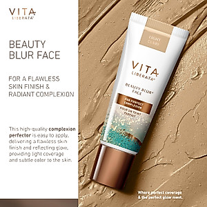 Vita Liberata Beauty Blur Face - Light, BB Cream, Hydrating Skin Finish, Radiant Glow & Flawless Complexion, 1.01 fl oz