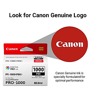 Canon 0546C002 CanonInk Lucia PRO PFI-1000 Photo Black Individual Ink Tank