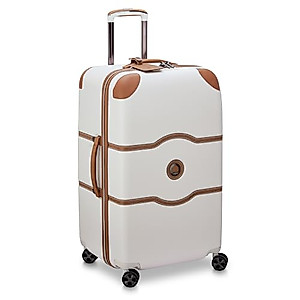 DELSEY PARIS Chatelet Air 2.0 Hardside Luggage Trunk with Spinner Wheels, Angora, Checked-26 Inch Trunk