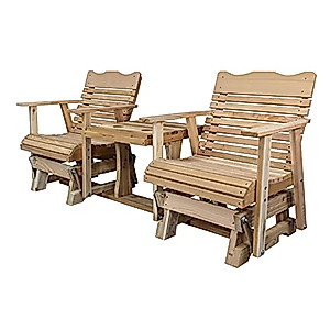 Kilmer Creek 6' Natural Cedar Settee Glider, Amish Crafted