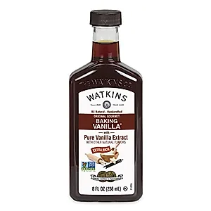Watkins All Natural Original Gourmet Baking Vanilla with Pure Extract, 8 fl. oz. Bottle, 1-Pack