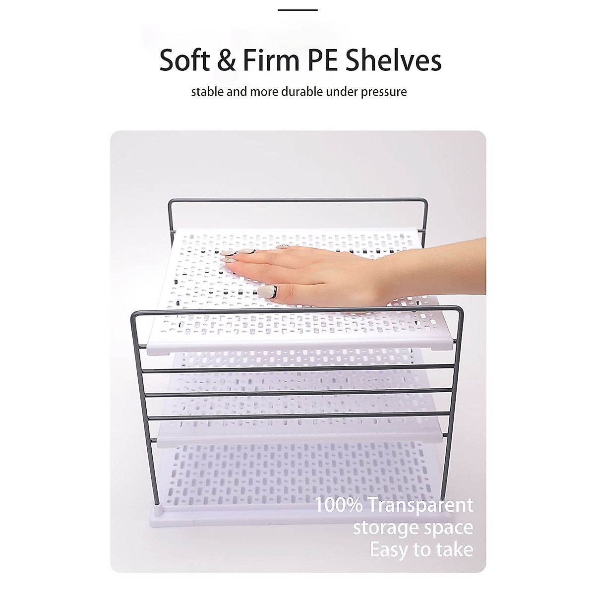 Kitchen Wrap Organizer Rack, Adjustable Aluminum Foil Organization,Storage Box Organizer for Pantry Wrap Holder for Sandwich Bags, Plastic Wrap,Snack and Box, Desk File Organizer(Black)