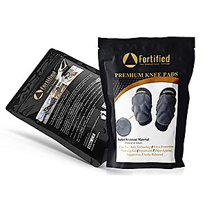 Knee Pads Sleeves Unisex | Protective Knees Support with Thick Breathable Compression for Max Comfort, Durability & Protection | Rip, Cut & Abrasion Resistant | Stretchable, Anti-Slip & Anti-Collision