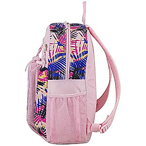 FUEL Backpack with Lunch Box Combo – 18.5” Two Compartment Water Resistant Durable Adjustable Straps with Side Water Bottle Pockets 2 in 1 Set – Tropical Palm Print