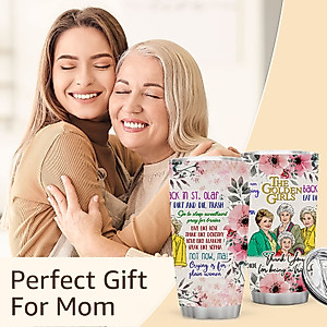 ATHAND 20 oz Golden Girls Tumbler Cups with Lid, Stainless Steel, Double Wall, Insulated Tumblers Travel Coffee Mug, Birthday Christmas Gifts For Women