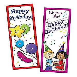 Creative Teaching Press Happy Birthday Bookmark (0929), 2 1/2 x 6 in