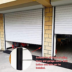 Universal Garage Door Seal, Garage Door Rubber Seal Strip Replacement, Weatherproofing Garage Door Weather Stripping with Nails (20 Feet)