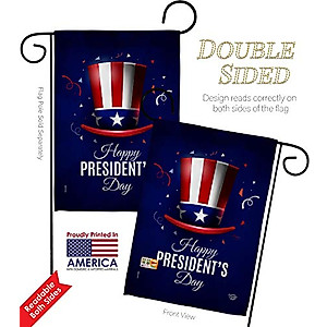 Ornament Collection Happy President's Day Garden Flag Star and Stripes Patriotism Independence Memorial United State American House Decoration Banner Small Yard Gift Double-Sided, Made in USA
