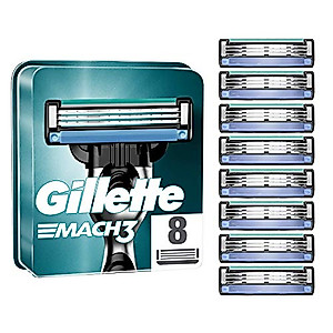 Gillette Mach3 Razor Blades for Men with Stronger-Than-Steel Blades, 8 Refills (Packaging May Vary)