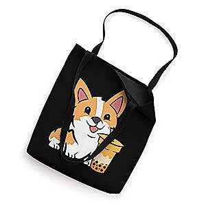 Corgi Dog With Bubble Tea Boba Tea Tote Bag