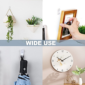 COVITKAN 50 PCS Picture Hangers Hanging Kit, Heavy Duty Hooks for Stucco/Concrete/Hard Walls Without Drilling, Invisible Nail&25 LBS Weight Load