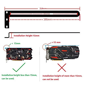 NOYITO Graphics Cooling Bracket Side-Blown North & South Bridge Vertical Cooling Bracket for PC DIY