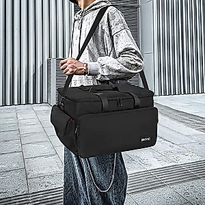 IBVIVIC High Capacity Gig Band Cable File Bag, 600D Oxford With with Adjustable Dividers and Double Separate Bags, for Cords, Sound Equipment, DJ Gear, Musician Accessories