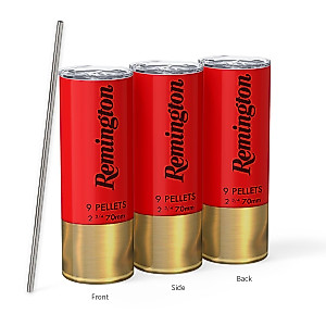 20oz Shotgun Shell Style Insulated Skinny Tumblers Cup Coffee Mug with Lid Creativity Gift 20oz Reusable Stainless Steel Water Bottle for Hot & Cold Drinks Tea Cup Iced Coffee Travel Mug