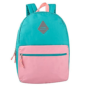 Trail maker 24 Pack Classic Backpacks in Bulk Wholesale Two Tone Backpacks (Pack 2)