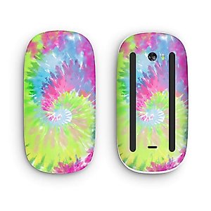 Design Skinz Spiral Tie Dye V7 Vinyl Decal Compatible with The Apple Magic Mouse 2 (Wireless, Rechargable) with Multi-Touch Surface